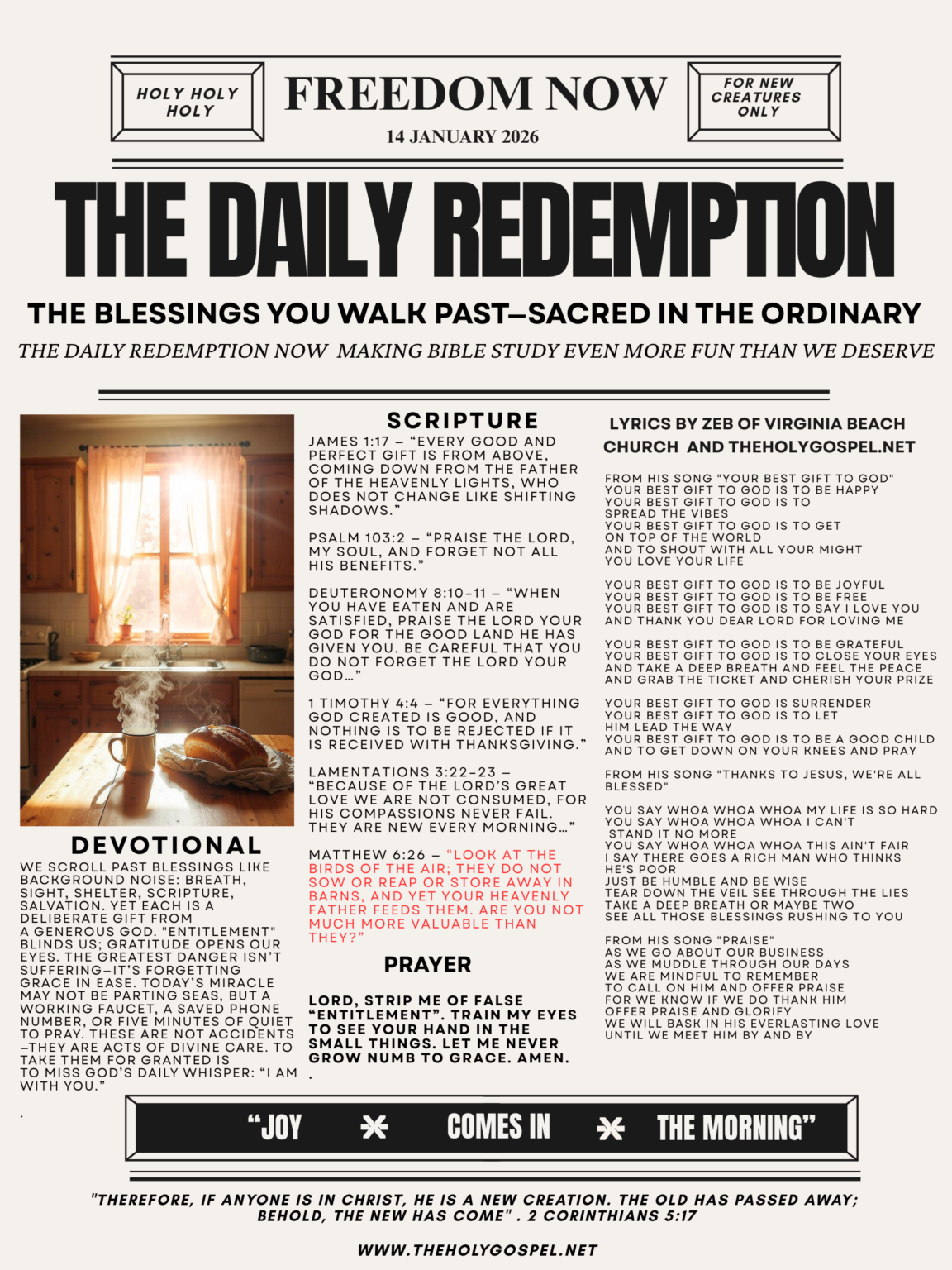 The Blessings You Walk Past—Sacred in the Ordinary - * The Holy Gospel ...